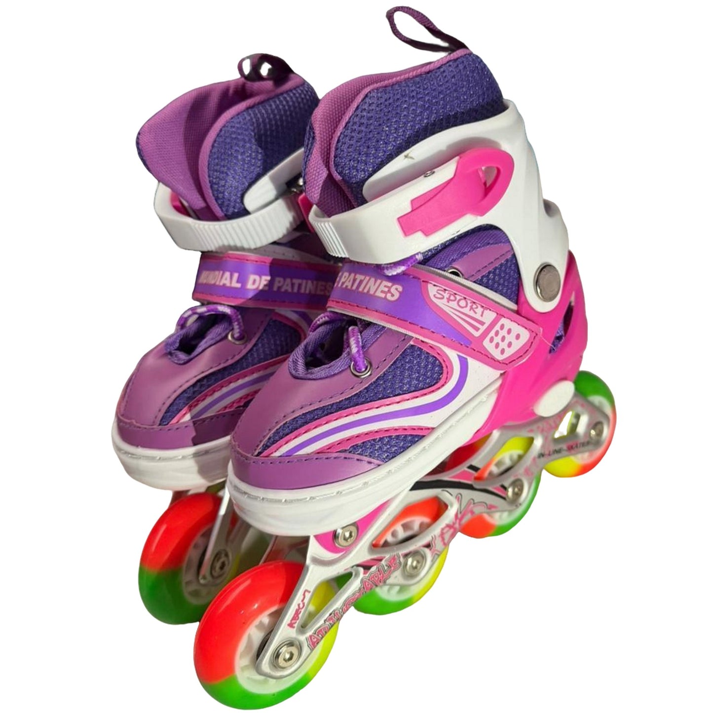 Patines Llantas Arcoiris Morado S Infantil – Distrionline Luisfe Nieto SAS